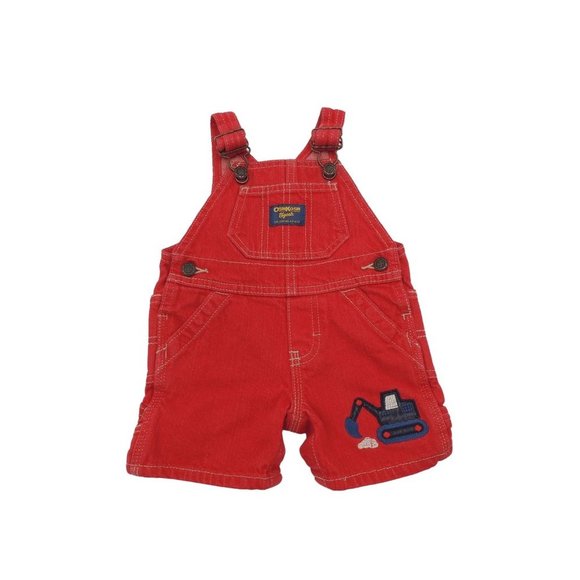OshKosh B'gosh | Bottoms | Vintage Oshlosh Boys Red Shortalls Size 6 ...